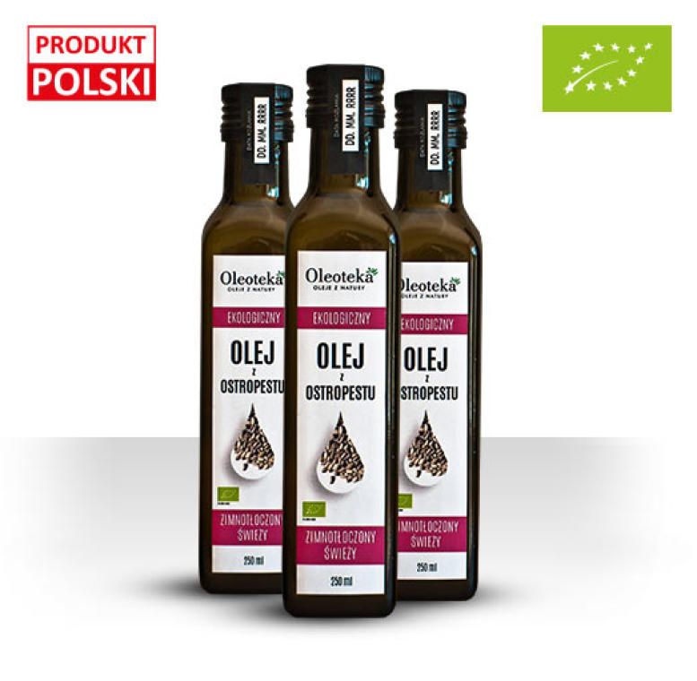 OLEJ z OSTROPESTU EKOLOGICZNY ZIMNOTŁOCZONY 250ml - Oleoteka.pl